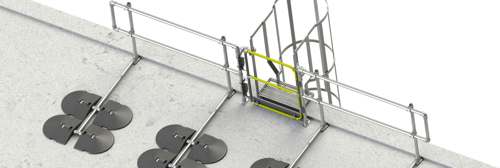 Full Height Gates Provide Safe Rooftop Access from Ladders - Kee Safety